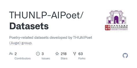 Github Thunlp Aipoet Datasets Poetry Related Datasets Developed By Thuaipoet Jiuge Group