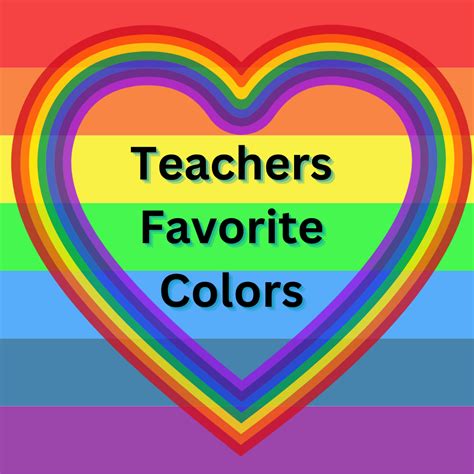 Teachers Favorite Color Teachers Favorite Things Survey
