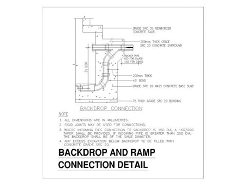 Back Drop Ramp Connection Detail Dwg Thousands Of Free AutoCAD