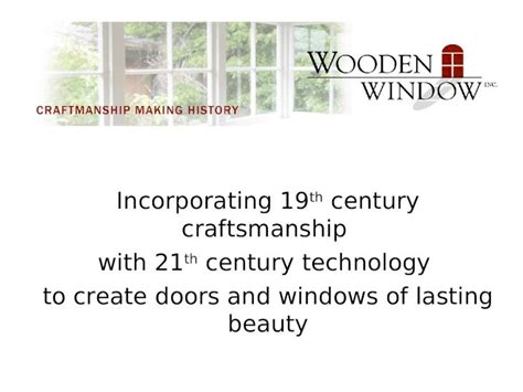 Ppt Wooden Window Capabilities Dokumen Tips