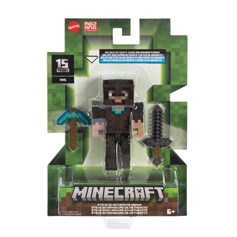 Mattel Minecraft Craft A Block Steve In Netherite Armor Figure 1 Ct Fred Meyer