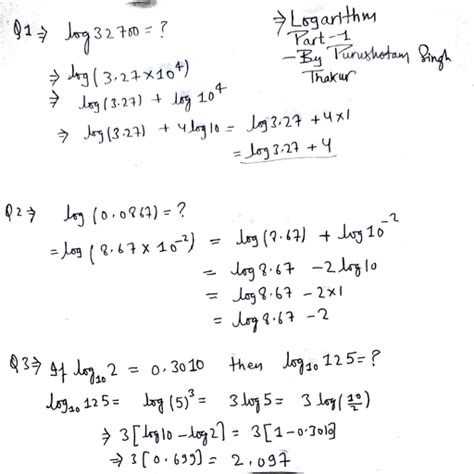 Logarithms Notes Common Lectures Notes Teachmint
