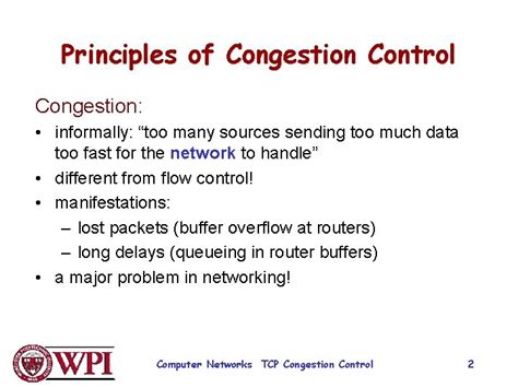 TCP Congestion Control Computer Networks TCP Congestion Control