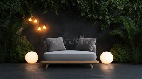 Outdoor Bohemian Space Bohemian Style Backyard With Comfy Seating Glowing String Lights And