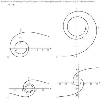 Answered Sketch The Curve With The Given Polar Bartleby