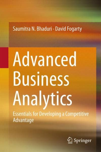 Advanced Business Analytics Poche Saumitra N Bhaduri Achat Livre