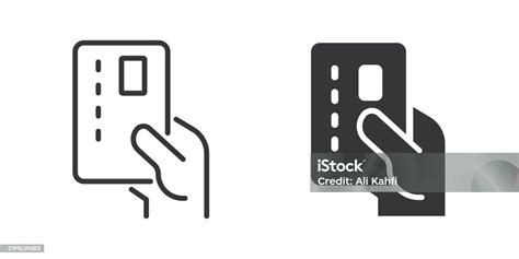 카드 결제 얇은 선과 글리프 솔리드 아이콘입니다 편집 가능한 획과 투명한 배경에 격리된 완벽한 픽셀 개체 그룹에 대한 스톡 벡터 아트 및 기타 이미지 Istock