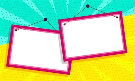 Premium Vector Cartoon Comic Sign Board Background Template