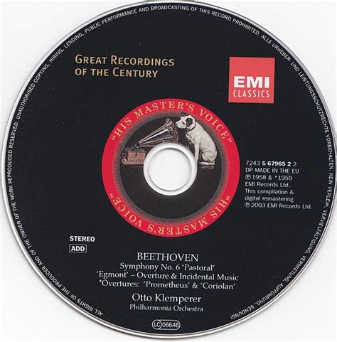 Beethoven Symphony No 6 Pastoral Overtures Prometheus
