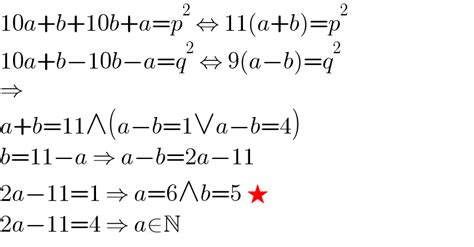 Determine Ab A Gt B Such That Ab Ba And Ab Ba Are Both Perfect Squares Tinku Tara