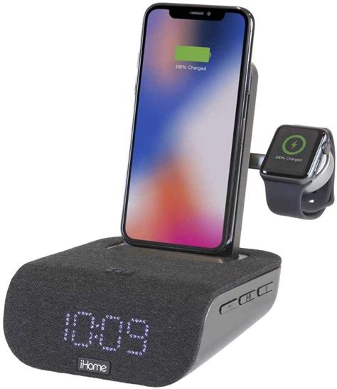 Ihome Timebase Pro Triple Charging Alarm Clock Qi