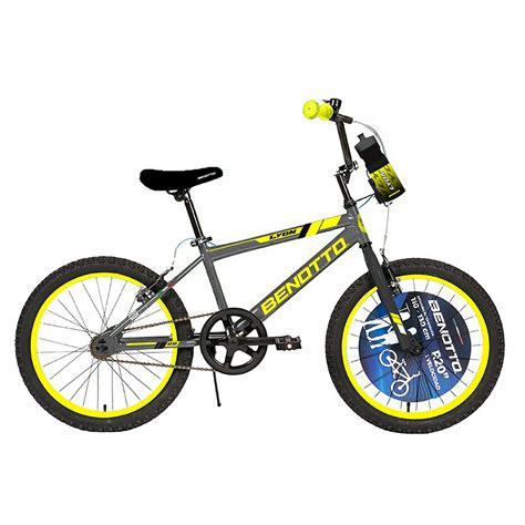Bicicleta Benotto Lyon Tipo Cross Rodada 20 Una Velocidad Gris