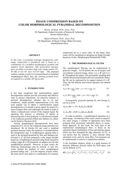 Pdf Image Compression Based On Color Morphological Pyramidal Decomposition
