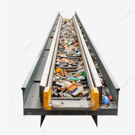 Garbage Sorting Conveyor Composition Person Equipment Service PNG Transparent Image And