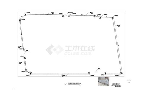 围墙平面布置图纸通用节点详图土木在线
