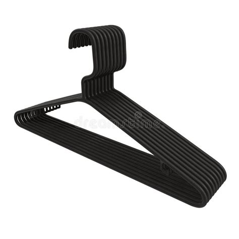 Clothes Hanger Black Plastic On White Background Stock Illustration Illustration Of Shopping
