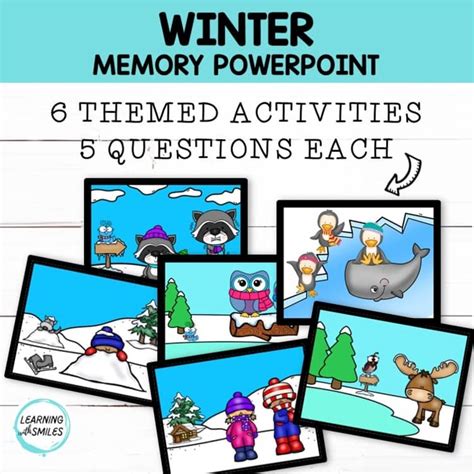 Working Memory Powerpoint Visual Recall Winter Set 2 Activity Tpt