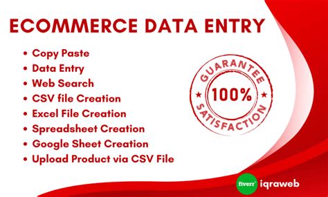 do data entry for ecommerce store products csv file copy paste by