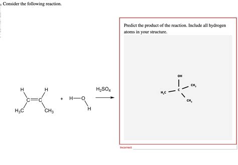 Solved Consider The Following Reaction