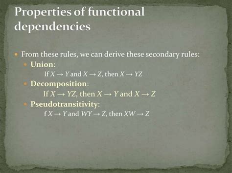 Decomposition Using Functional Dependency Pptx