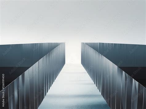 Abstract Architecture With Parallel Structures And Minimalist Aesthetic