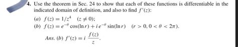 Solved Use The Theorem In Sec To Show That Each Of These Chegg Com