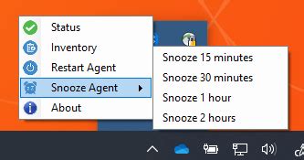 Agent Snooze Via Kace Agent System Tray Utility 4306154