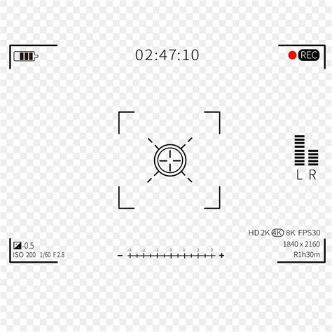 Digital Shutter Camera Recording Border Dynamic Screen Camera Recording Frame Dynamic Black
