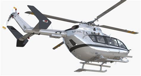 3d Light Utility Helicopter Eurocopter Ec145 Rigged Model 3d Molier
