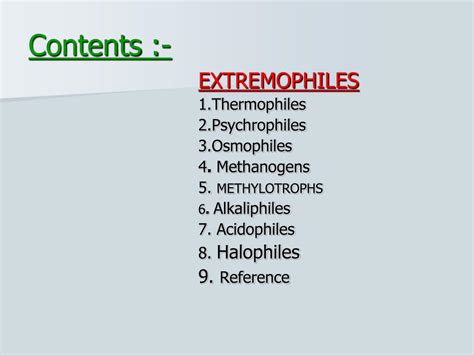 Ppt Topic General Characteristics Of Extremophiles Powerpoint
