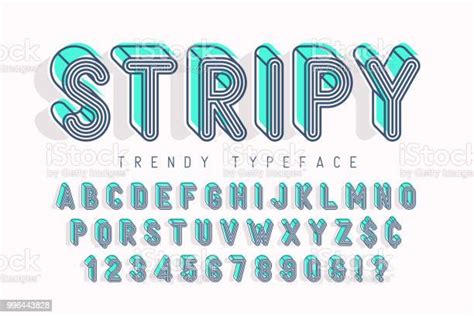 줄무늬 3d 디스플레이 글꼴 Popart 디자인 알파벳 편지 도시에 대한 스톡 벡터 아트 및 기타 이미지 도시 대중 음악가 도시 생활 Istock