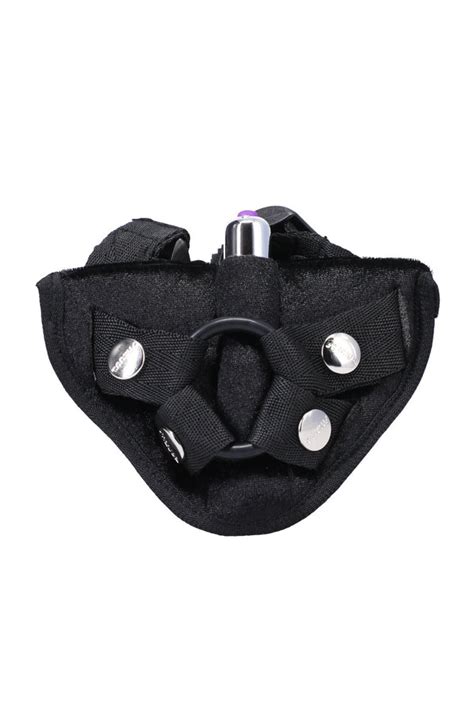 Tantus Vibrating Velvet Strap On Harness Assorted Colours