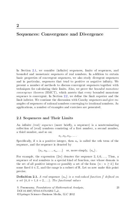 pdf sequences convergence and divergence