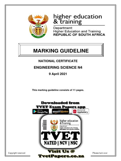 T650 Engineering Science N4 April Memo 2021 Pdf Force Stress