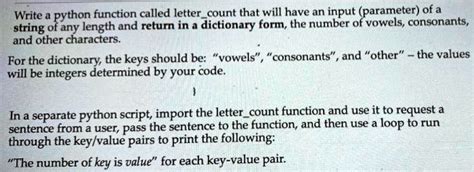 Solved Write A Python Function Called Lettercount That Will Have An
