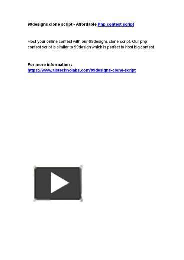 Ppt 99designs Clone Script Affordable Php Contest Script Powerpoint