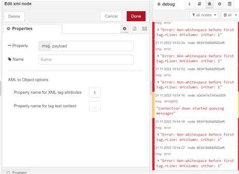 Error Non Whitespace Before First Tag Line 0 Column 1 Char 1 General Node Red Forum