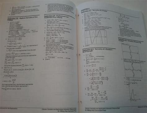 Calculus Concepts And Applications Sc Instructors Resource Book Paul A Foerster Bidrevolution