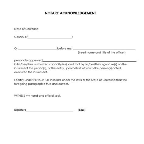 Notary Acknowledgment Forms Us Uses And Overview