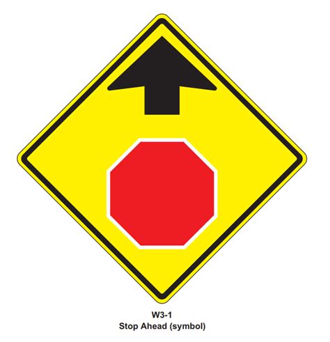 Stop Ahead Symbol W3 1