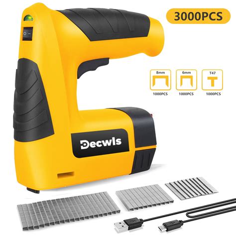 휴대용 전기 스테이플러 Usb 충전식 무선 네일 건 목공 Diy 전동 공구 3000 개 네일 포함 42v네일 건 Aliexpress