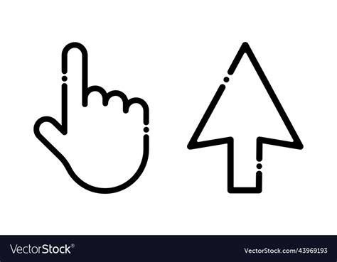 Pointer Cursor Computer Mouse Icon Clicking Vector Image