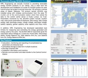 Renewable SCADA MRL Engineering Sdn Bhd Controls And Automation Systems Provider In Malaysia