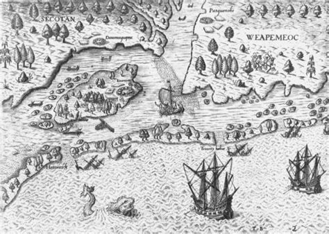 Roanoke Voyages Ncpedia Roanoke Island Roanoke Colony American