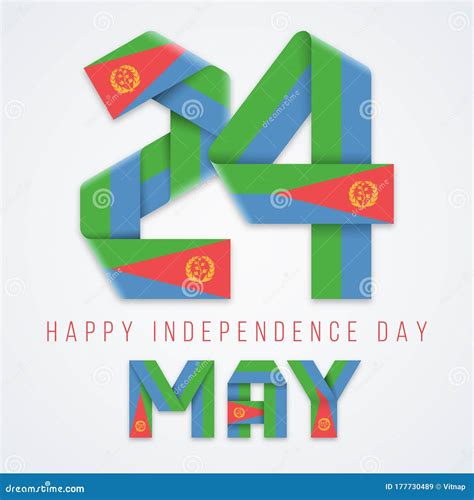 May 24 Independence Day Of Eritrea Congratulatory Design With Eritrean