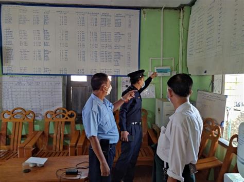 ခမောက်ကြီးမြို့တွင် တက္ကသိုလ်ဝင်တန်း စာမေးပွဲဖြေဆိုမည့်စာစစ်ဌာနအား မီးဘေးလုံခြုံရေးအတွက် ကွင်းဆင