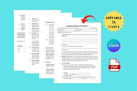 Printable Landscaping Contract Template