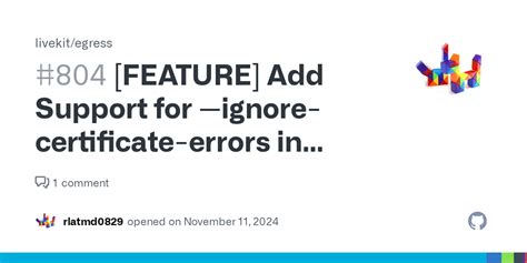 Feature Add Support For Ignore Certificate Errors In Livekit Egress For Self Signed