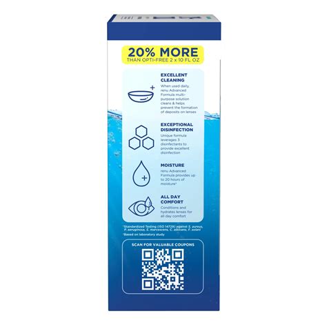 Bausch And Lomb Renu Advanced Multi Purpose Solution Shop Contact Lens Solution And Cases At H E B