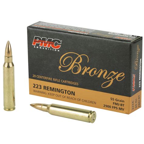 Pmc Bronze 223 Rem 55gr Fmj Bt Battle Pack 200 Rds